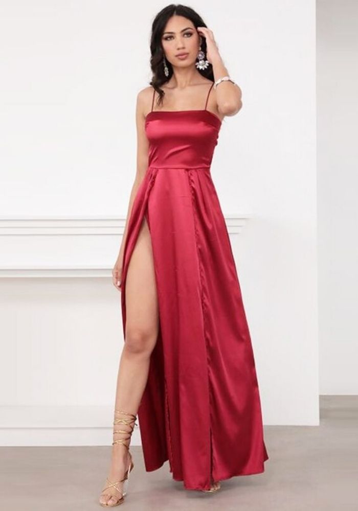 Robes Satin Rouge | Création Satin